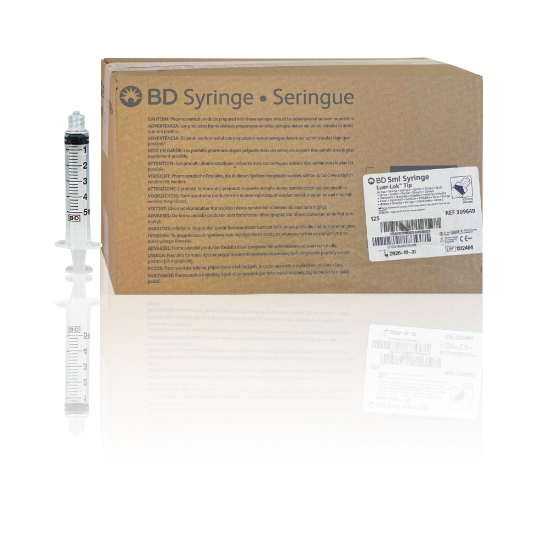 BD 5ml Syringe Luer-Lok™️ Tip Only (125 Per Box) – Filler Wholesale UK Ltd